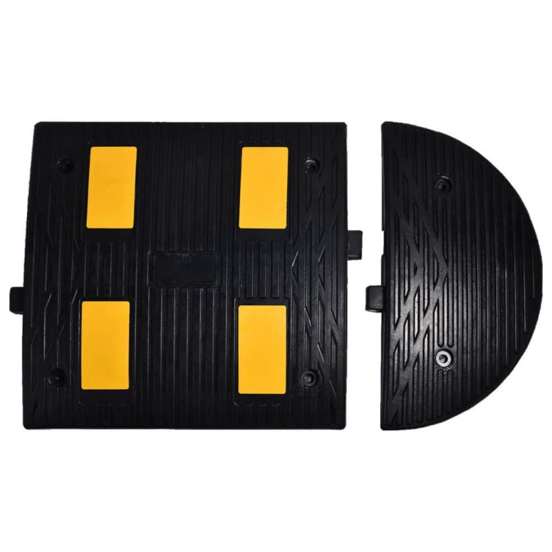 Rubber Speed Bump with Reflective 50 x 50 x 4 cm, İLT5550