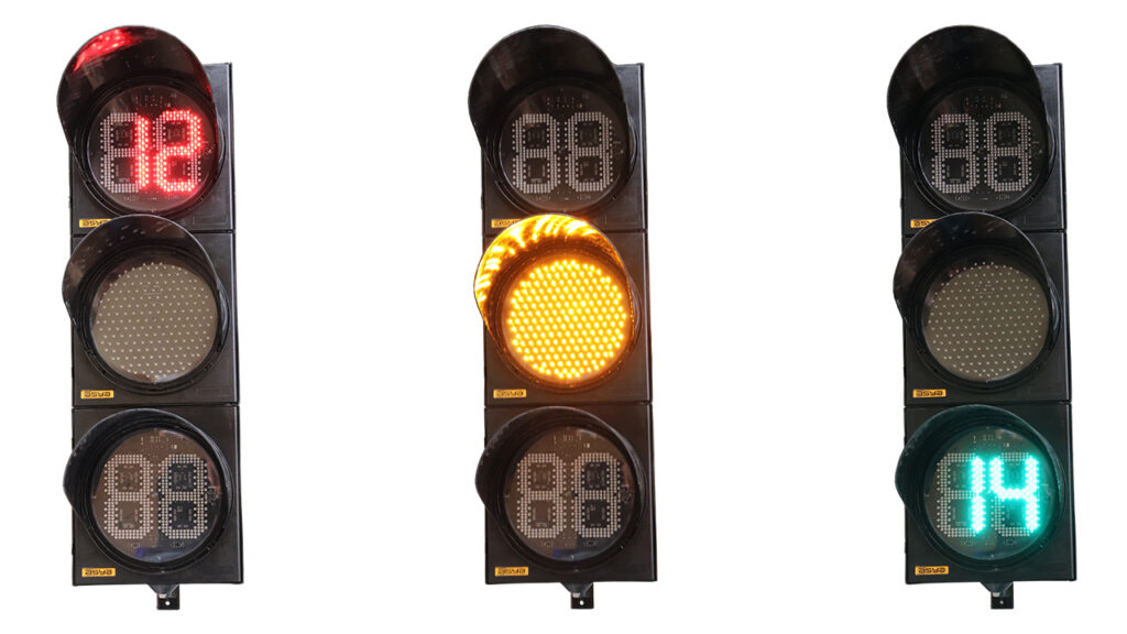 300 mm Red & Green Countdown Traffic Light SN-01-06-300